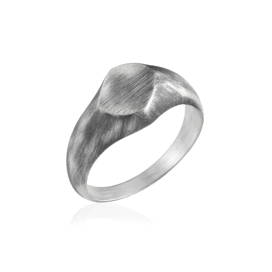 Shaped Signet Ring, Custom Engraving Ring, Handmade Shiny Signet Ring ...