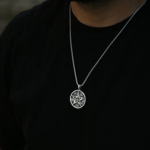 Pentagram of Eliphas Levi Magic Silver Necklace, YHWH Tetragrammaton ...
