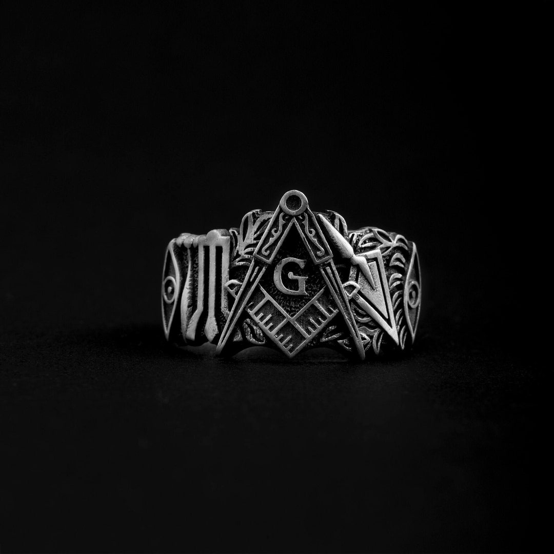 Master Mason Symbol Ring, Dainty Ring, Memorial Gift, Master Mason ...