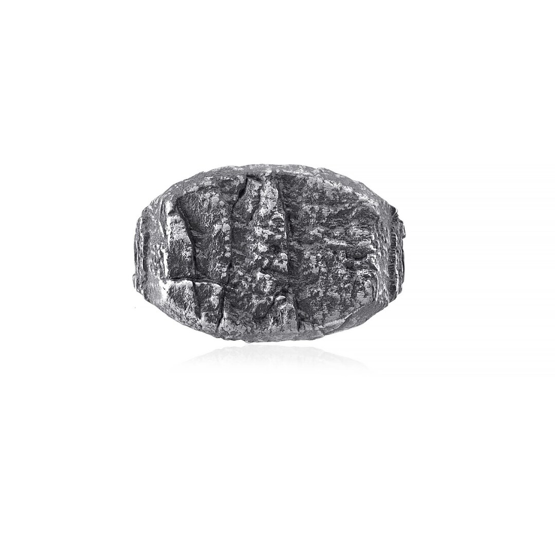 Lava Rock Surface Sterling Silver Ring, Handcrafted Ring, Handcrafted ...