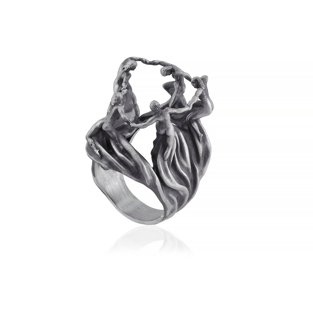 The Dance Henri Matissa Desing Ring, Minimalist Ring, 925 Silver Ring ...