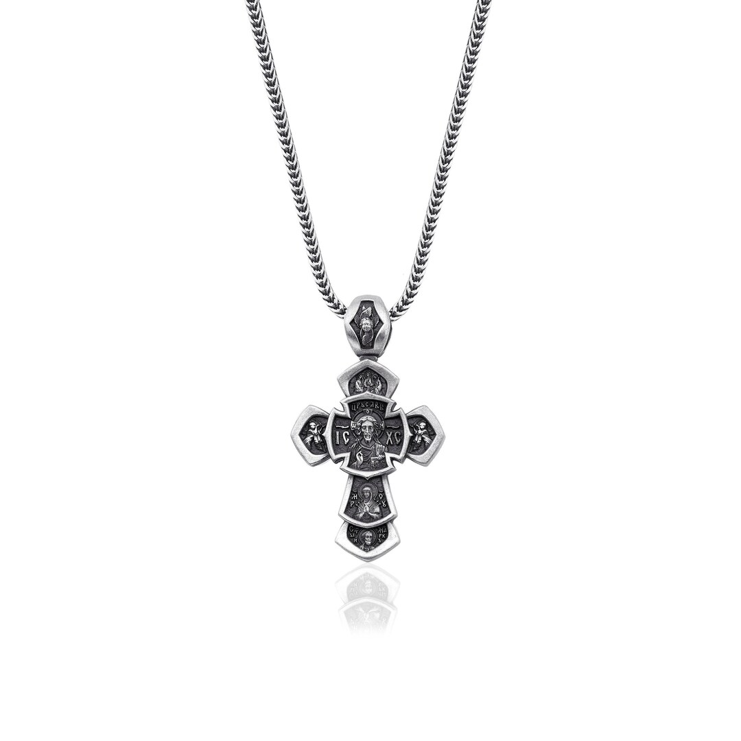 Jesus Christ Gilding Cross Saint George Victorious and Saints Necklace ...