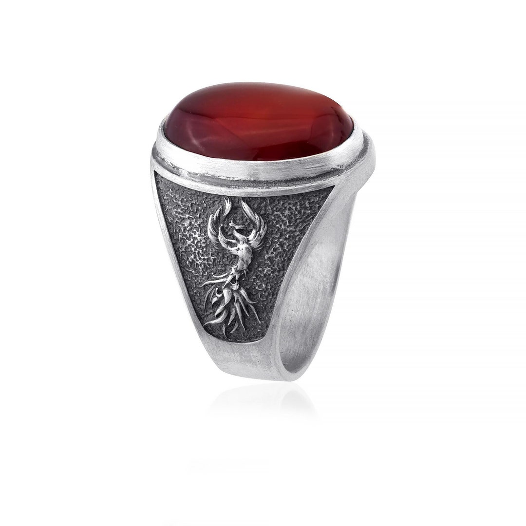 Phoenix Bird Gemstone Ring, Gemstone Ring, Phoenix Jewelry, Bird Ring ...
