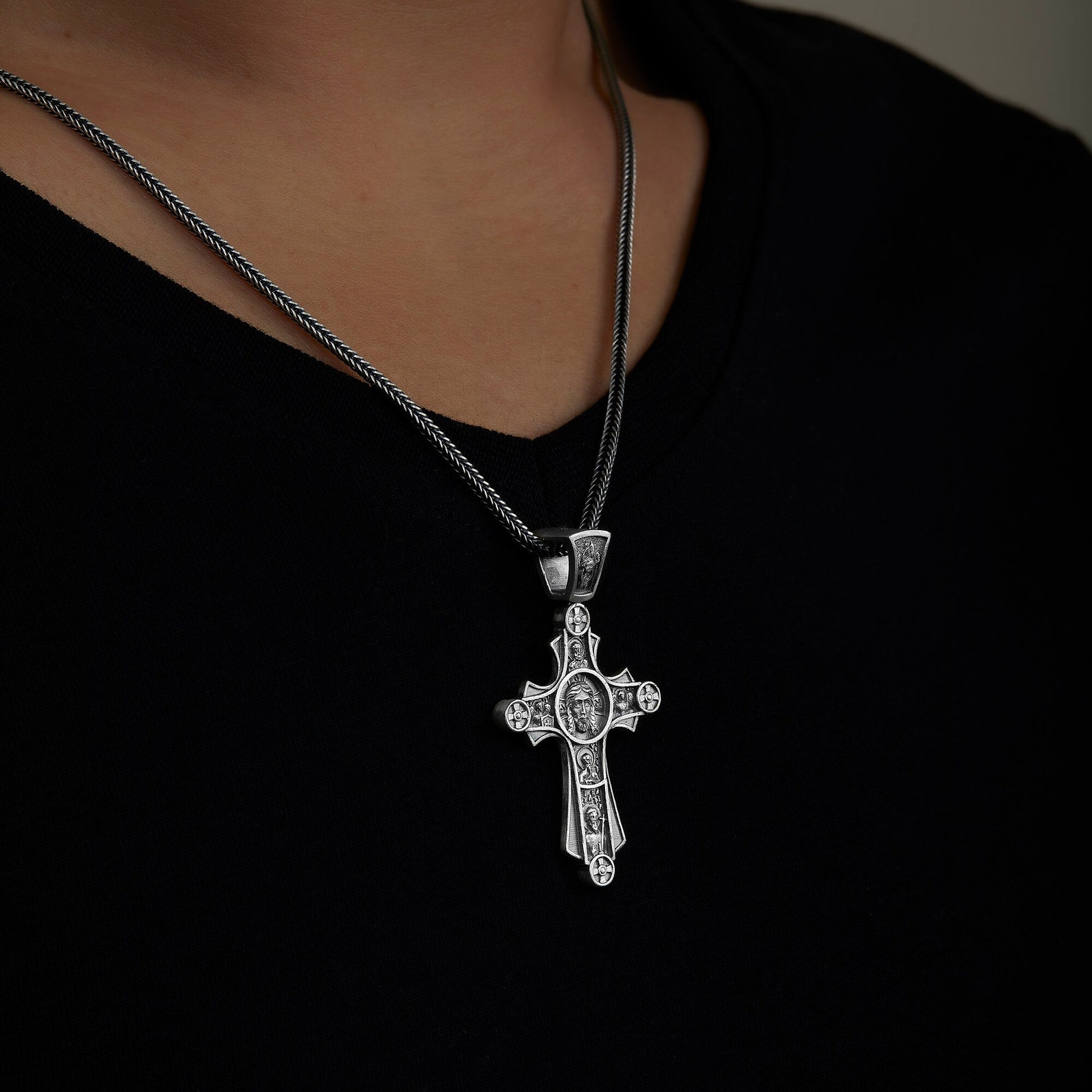 Orthodox Cross Amulet Prayer Necklace, Amulet, Orthodox, Christian ...