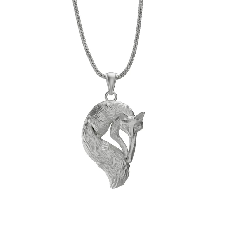 Fox Silver Necklace, Best Fox Oxidized Silver Pendant, Fox Charm With ...