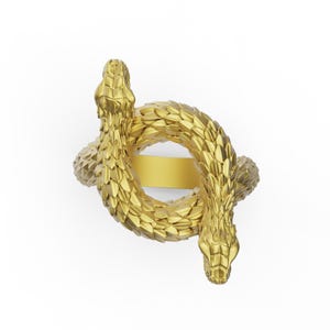 Two Head Snake Sterling Silver Ring, Animal Rings, Double Snake Ring ...