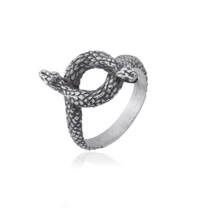 Two Head Snake Sterling Silver Ring, Animal Rings, Double Snake Ring ...