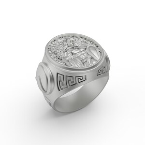Leonidas Spartan Warrior Ring,greek Mens Ring, Leonidas Ring, Silver ...