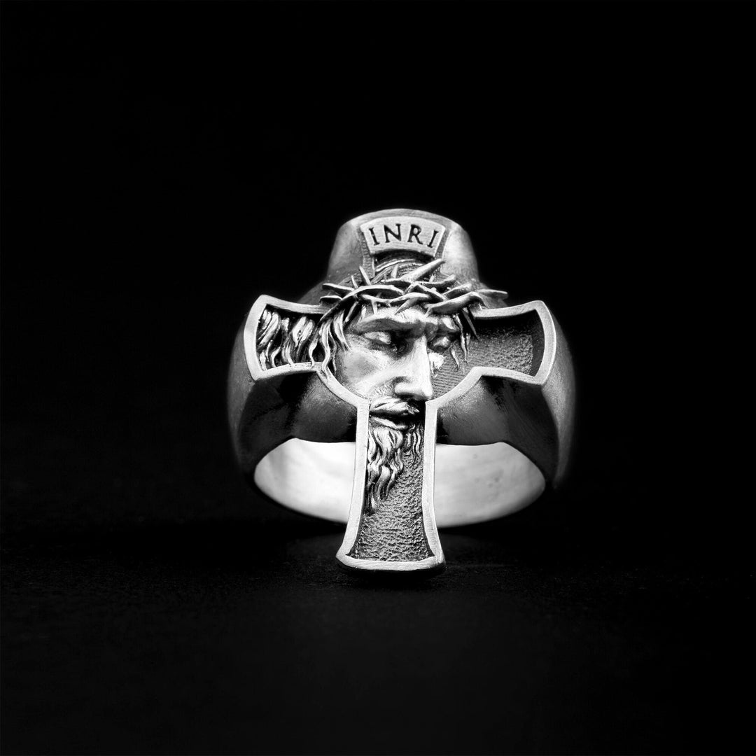 Jesus Cross Religious Ring, Christian Accessory, Jesus Jewelry, Men ...