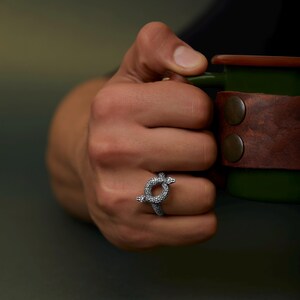 Two Head Snake Sterling Silver Ring, Animal Rings, Double Snake Ring ...