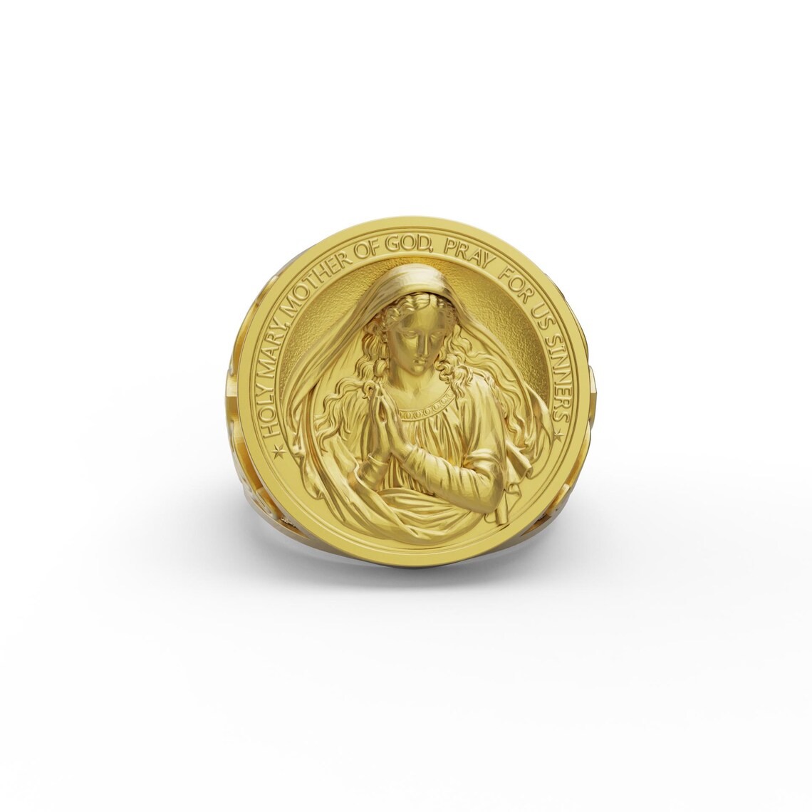 Holy Virgin Mary Religious Ring, Christian Accessory, Catholic Ring ...