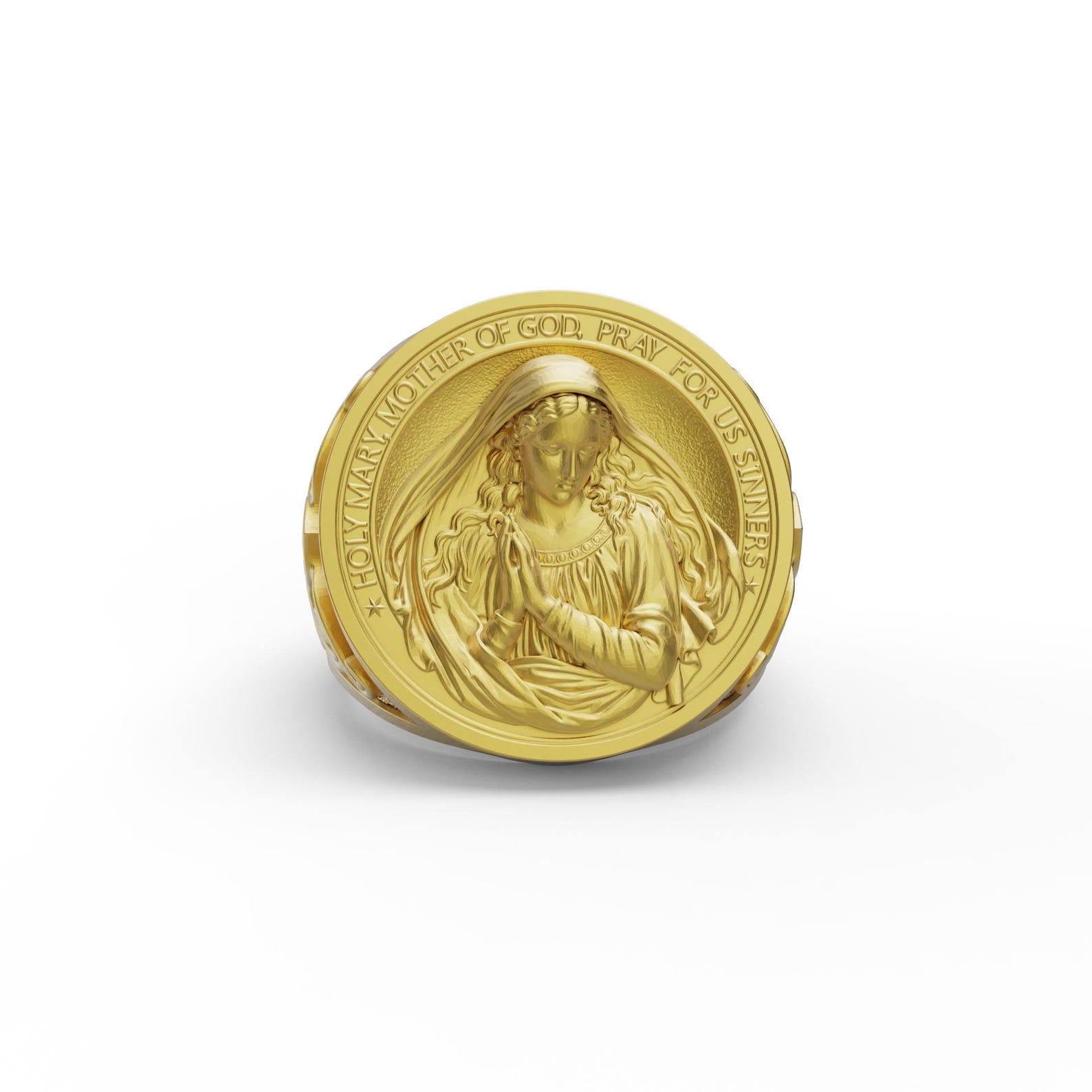 Holy Virgin Mary Religious Ring, Christian Accessory, Catholic Ring ...