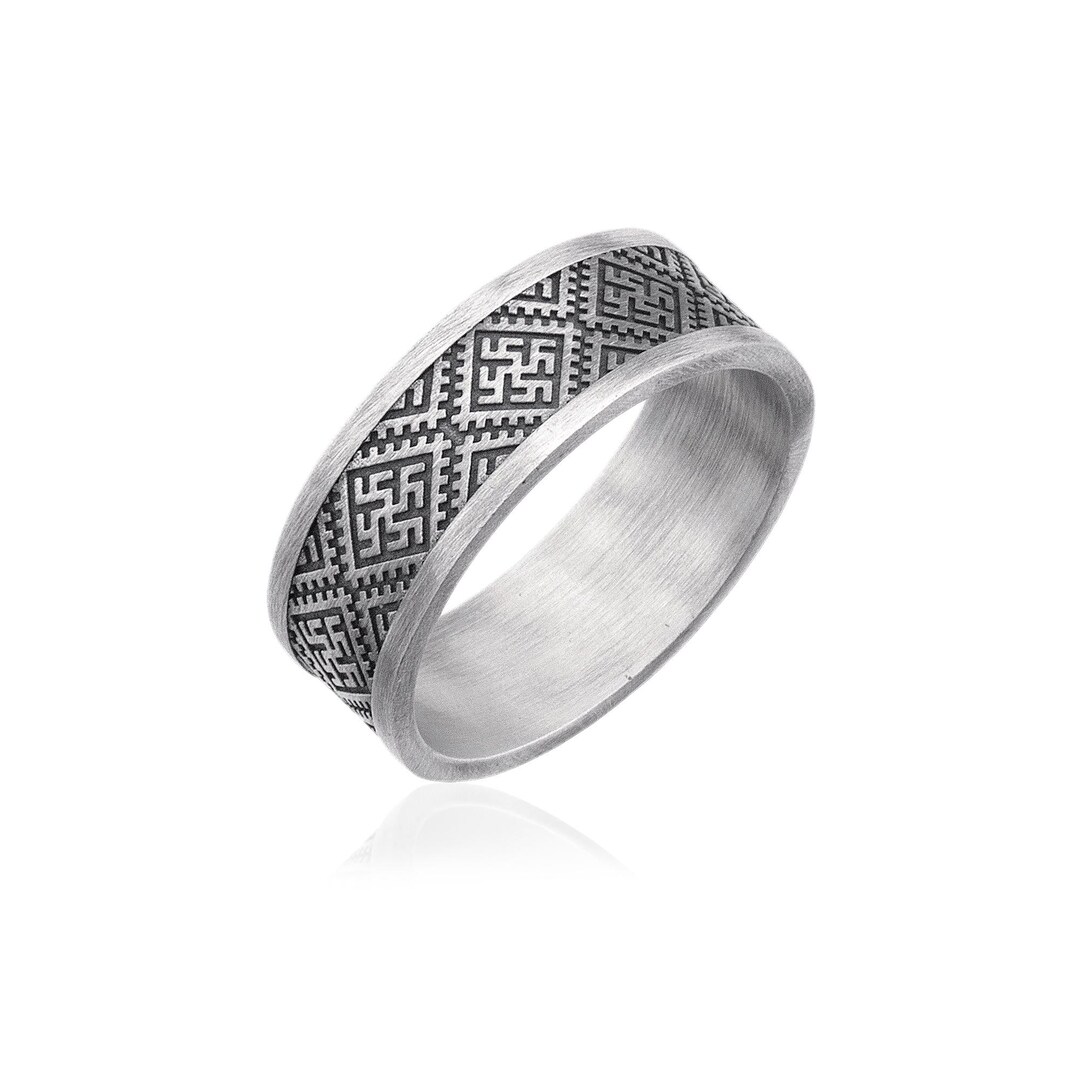 Ukrainian Vyshyvanka Ring – Handmade Ethnic Slavic Pattern Band ...