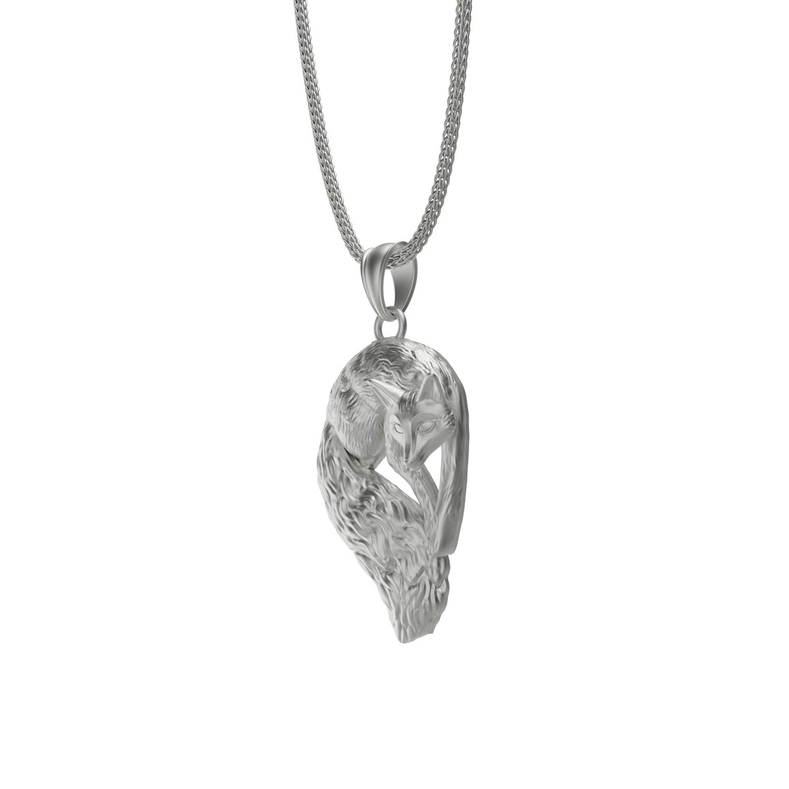 Fox Silver Necklace, Best Fox Oxidized Silver Pendant, Fox Charm With ...