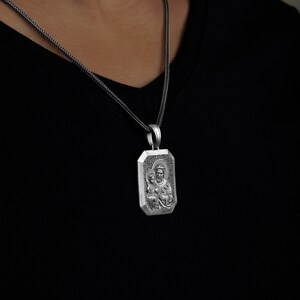 Square Saint Joseph Religious Necklace, Saint Joseph Necklace, Blessed ...