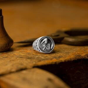 Holy Virgin Mary Religious Ring, Christian Accessory, Catholic Ring ...