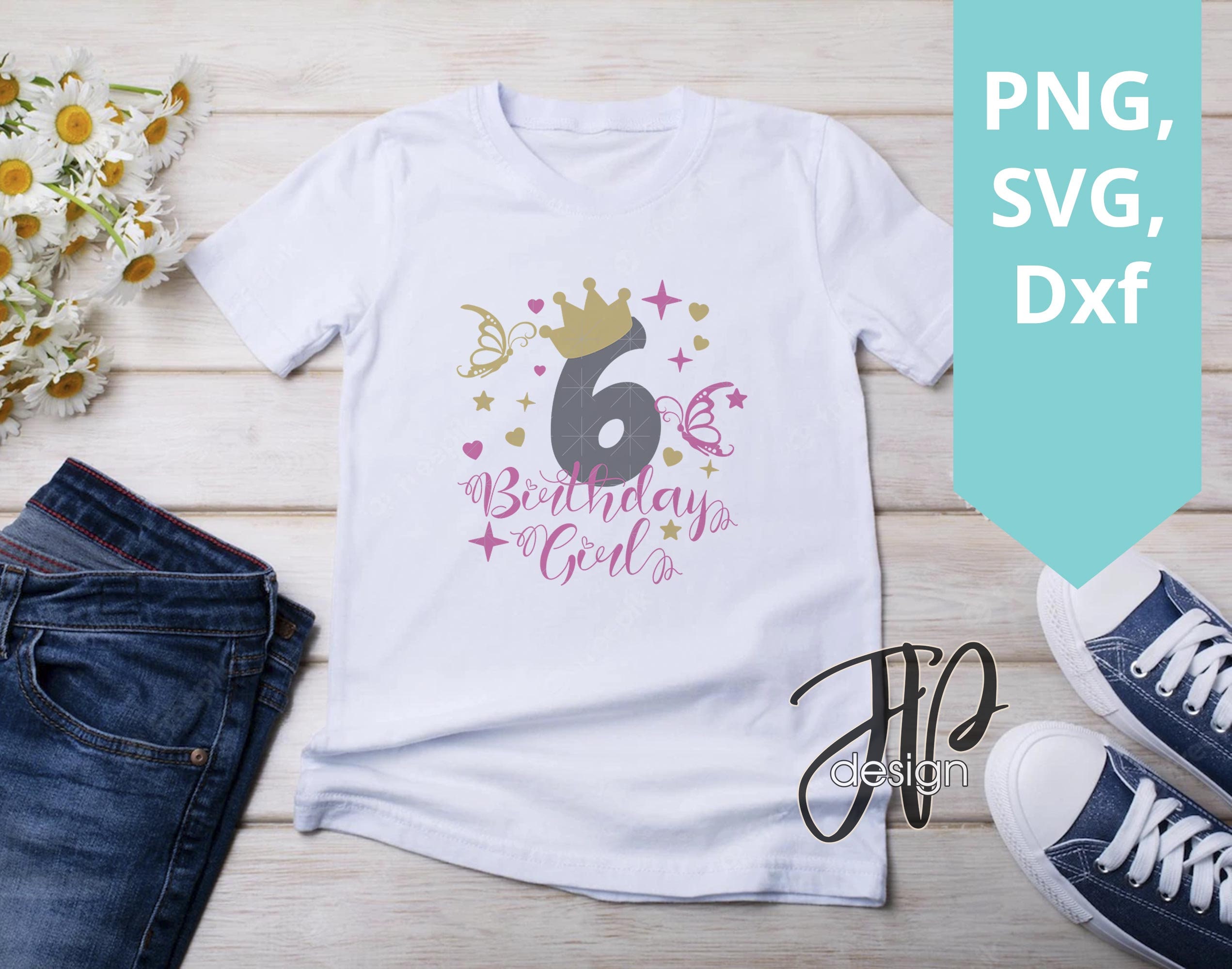 Seis cumpleaños svg, sexto cumpleaños svg, 6º cumpleaños svg, número ...