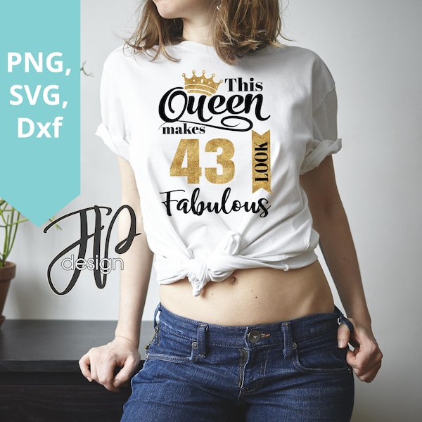 43 Birthday Svg - Etsy