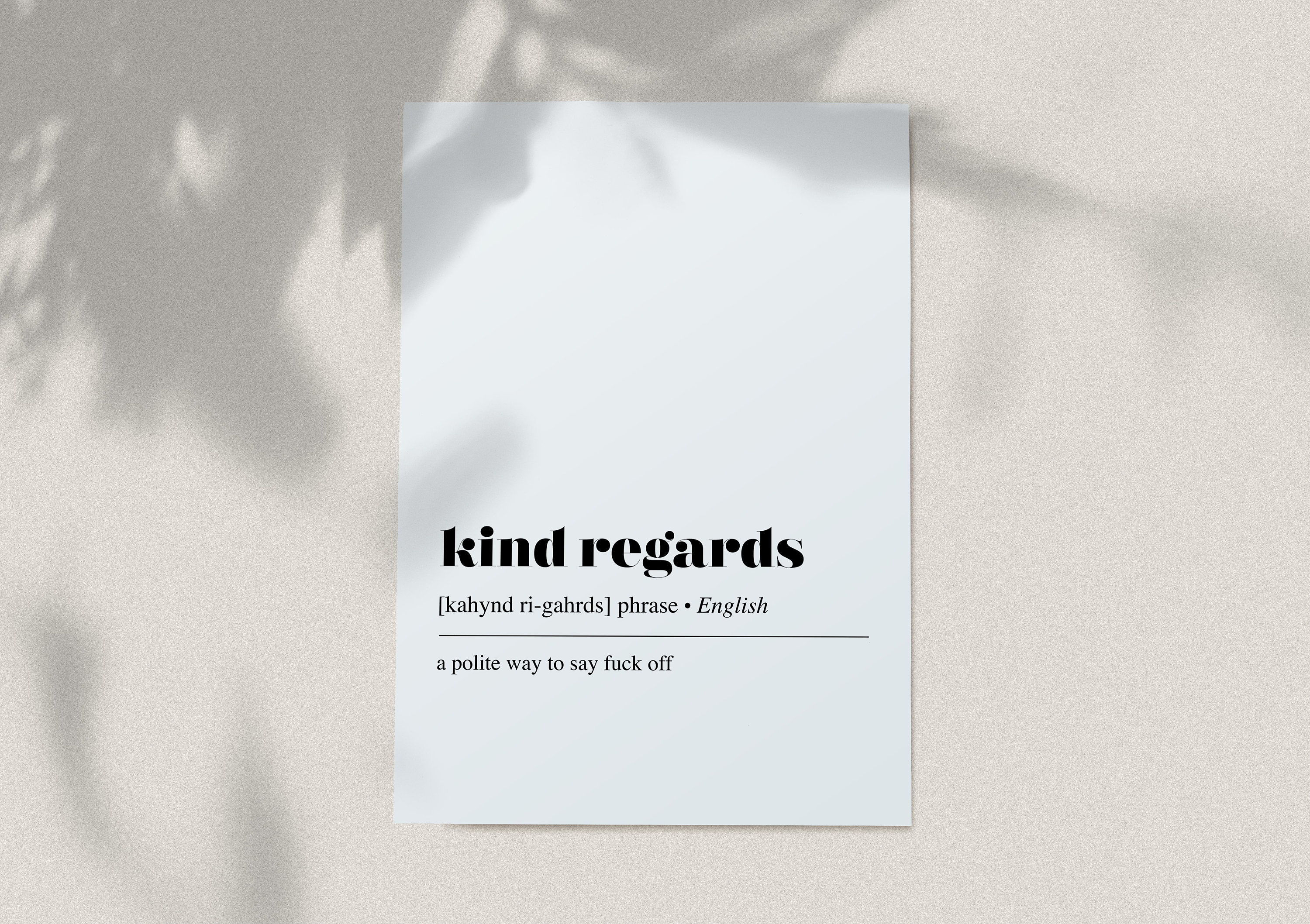 Office kind regards design print Work from home | Etsy