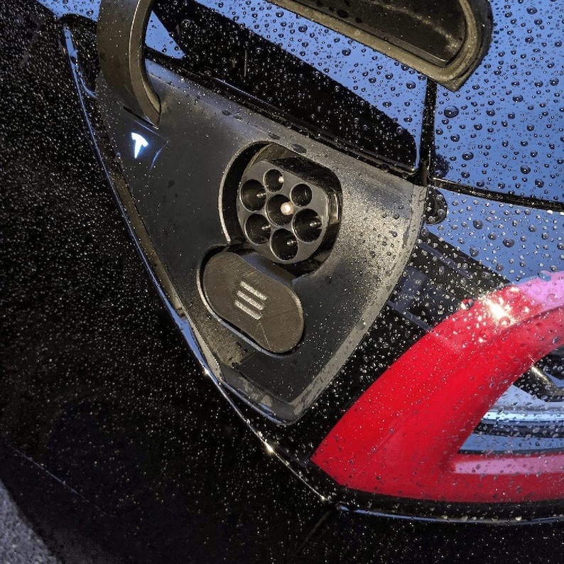 CCS Charger Port Cover Fit Tesla Model 3 and Tesla Model Y and Over CCS ...
