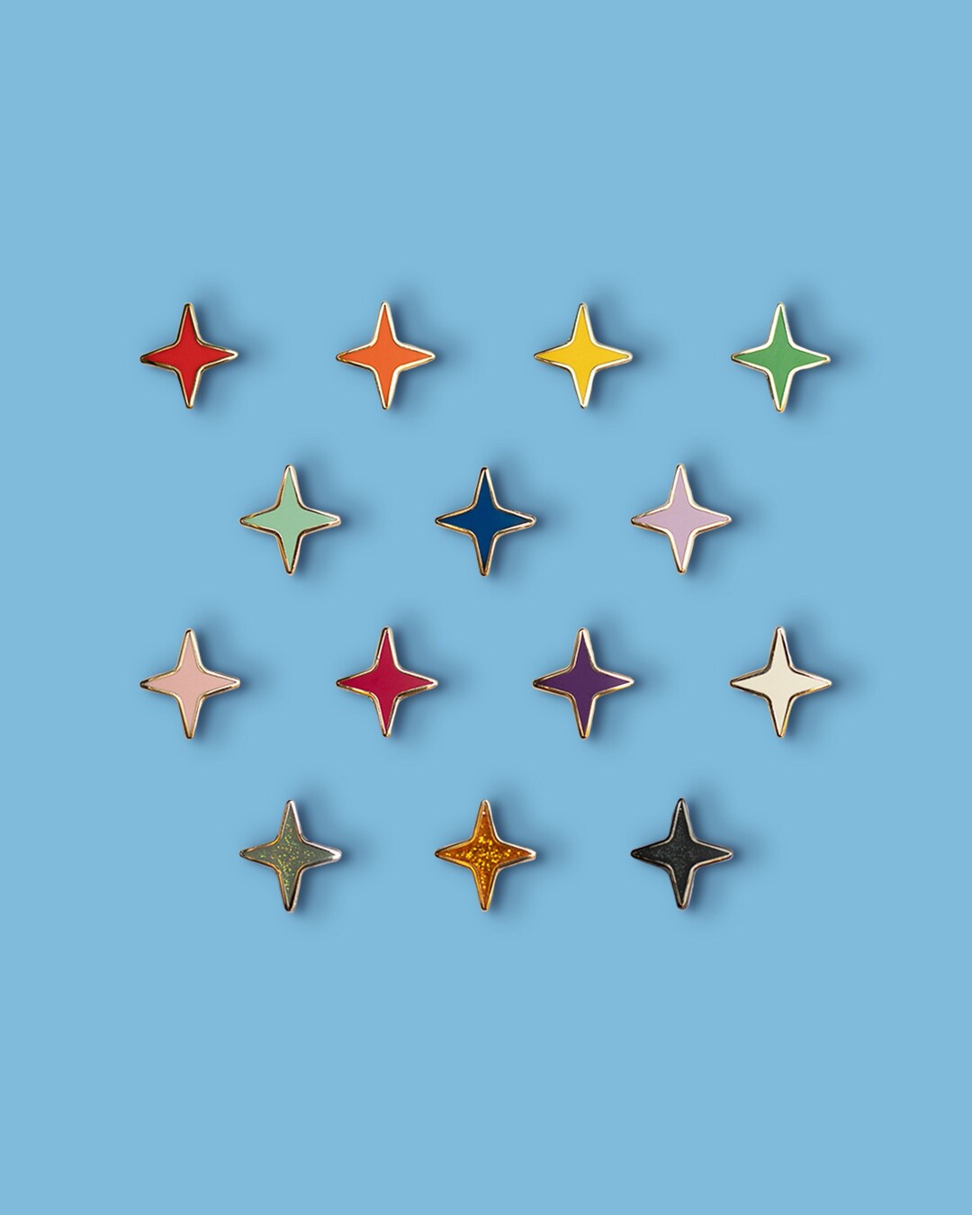 ENAMEL PIN • Star Filler / Space Colorful ROYGBIV Rainbow Pastel ...