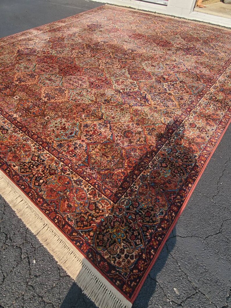 Karastan 717 Multicolor Panel Kirman 15x14 Mint Condition - Etsy