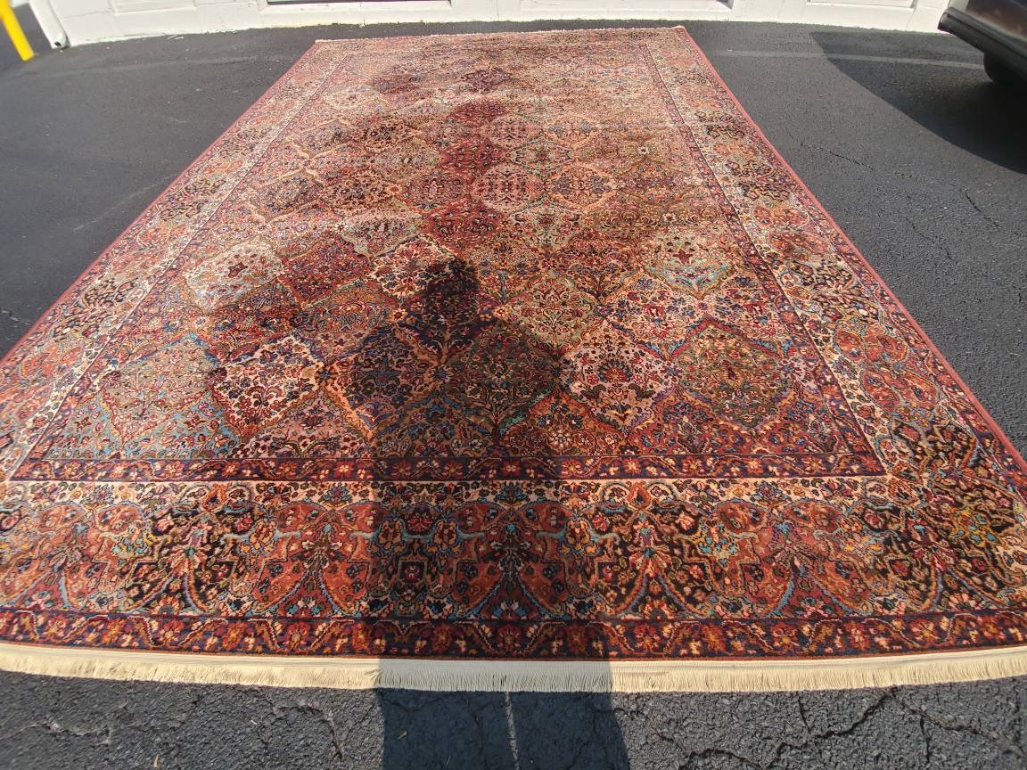 Karastan 717 Multicolor Panel Kirman 15x14 Mint Condition - Etsy