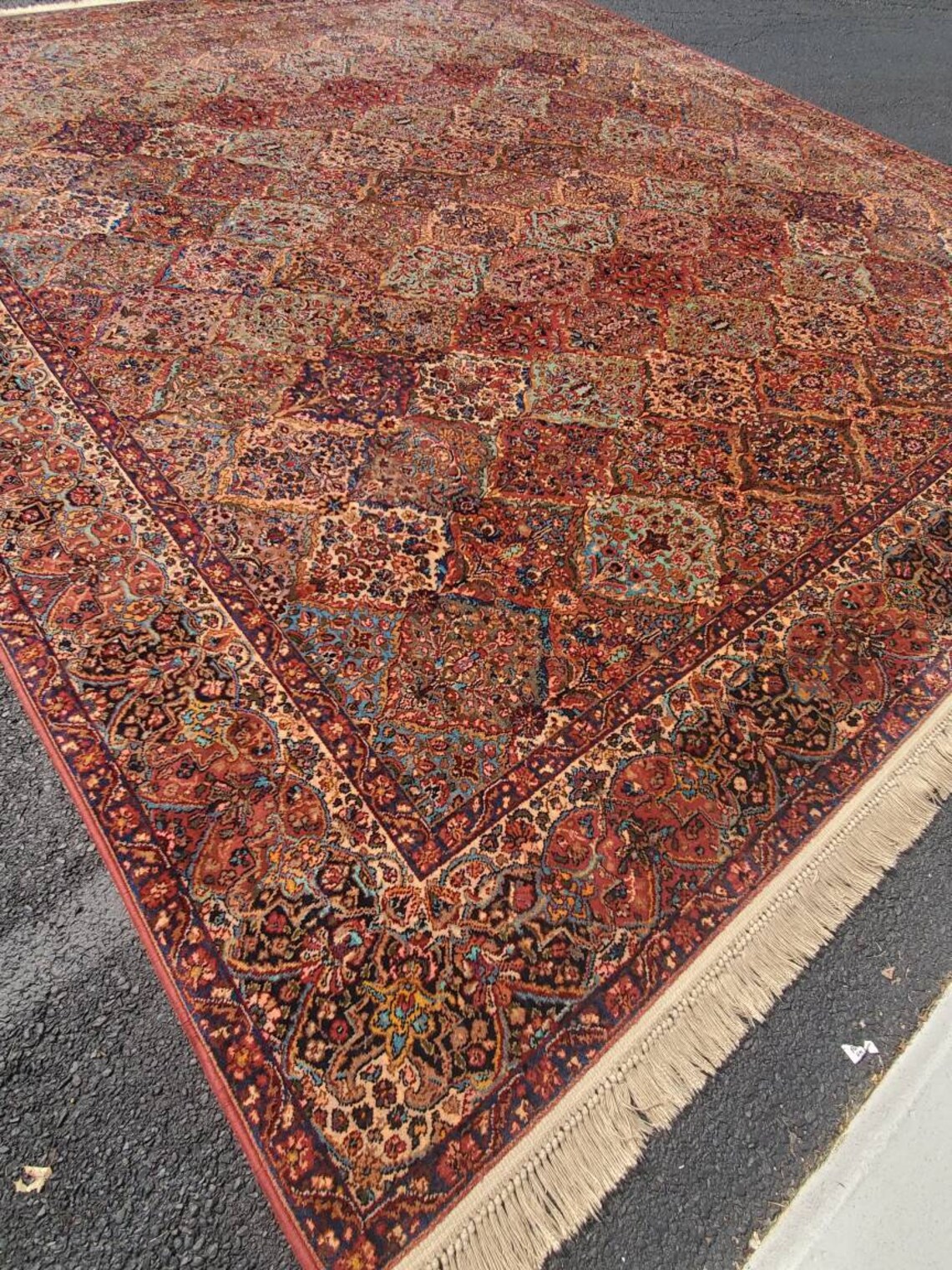 Karastan 717 Multicolor Panel Kirman 15x14 Mint Condition - Etsy