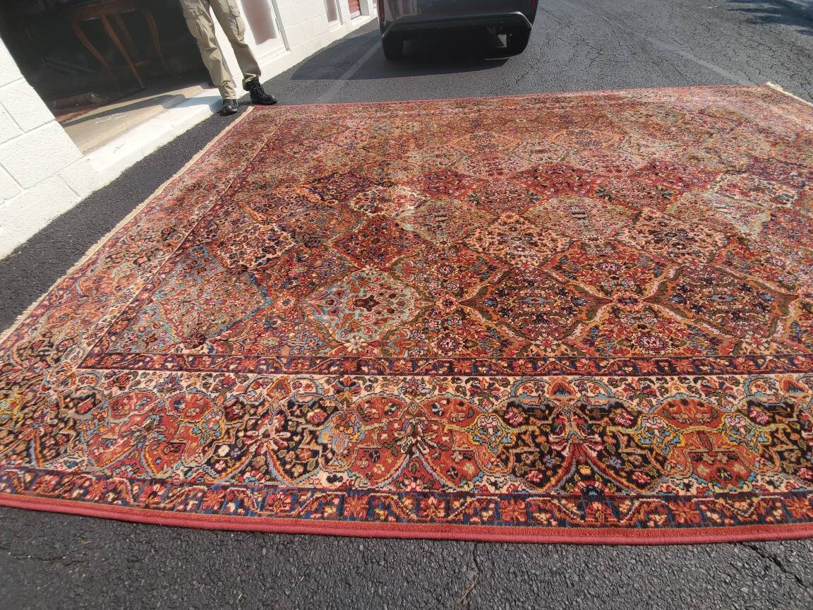 Karastan 717 Multicolor Panel Kirman 15x14 Mint Condition - Etsy