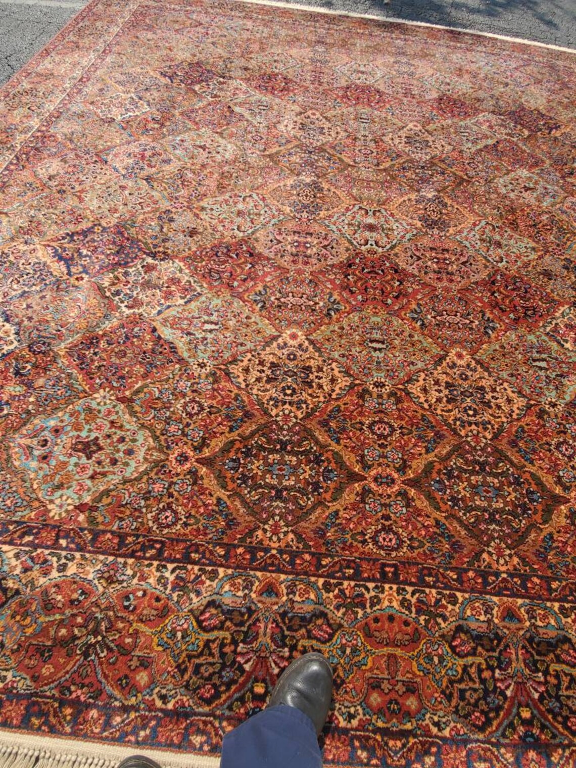 Karastan 717 Multicolor Panel Kirman 15x14 Mint Condition - Etsy