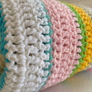 Vintage Handmade Candy Stripe Crochet Afghan: Colorful Acrylic Throw - Etsy