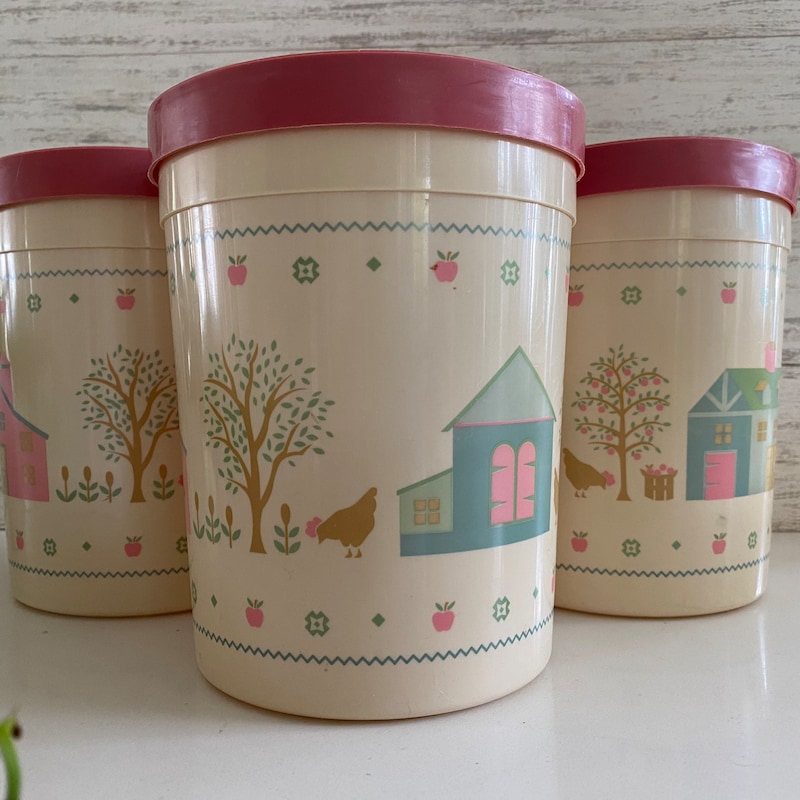 Pink Canisters - Etsy