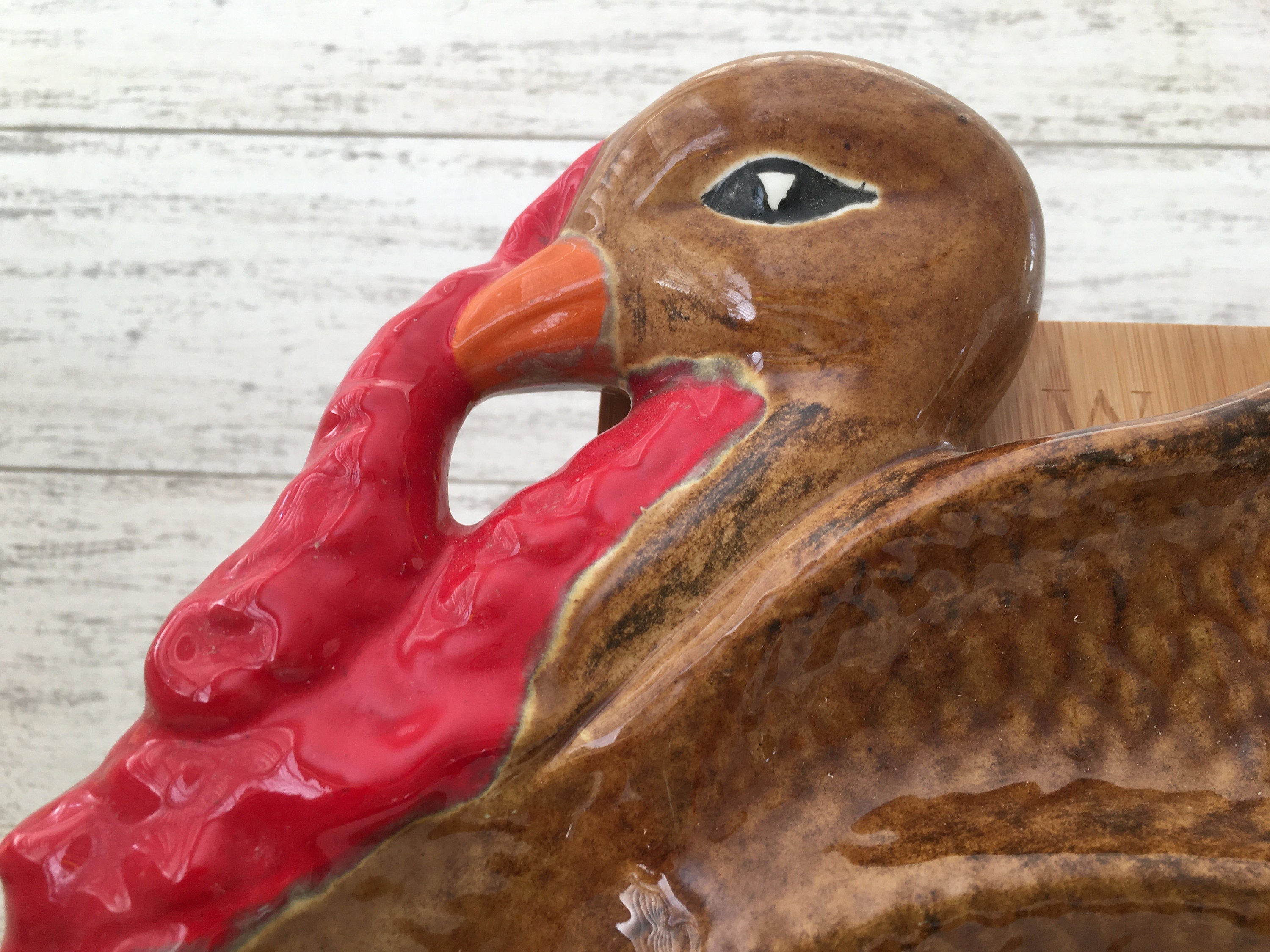 Hand-painted Ceramic Turkey Platter Tom the Turkey Ceramic | Etsy