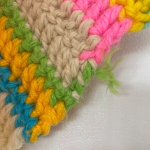 Vintage Handmade Candy Stripe Crochet Afghan: Colorful Acrylic Throw - Etsy
