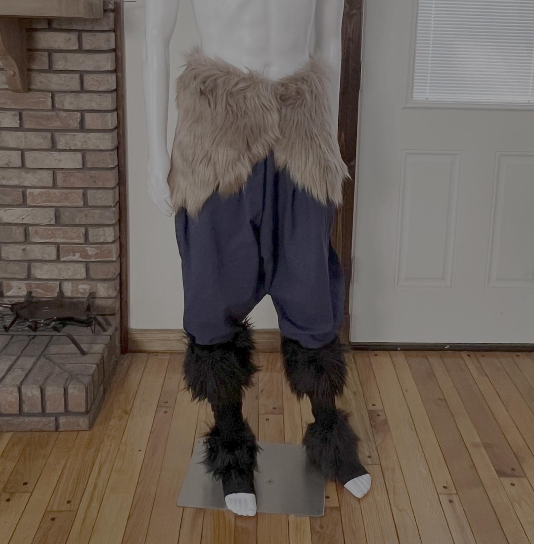 Inosuke Style Cosplay Fur Accents - Waist, Leg, and Ankle Fur Wraps - Etsy