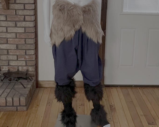 Inosuke Style Cosplay Fur Accents - Waist, Leg, and Ankle Fur Wraps - Etsy