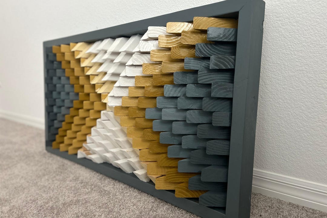 Geometric Wood Wall Art - Hand Crafted Home Decor - Etsy