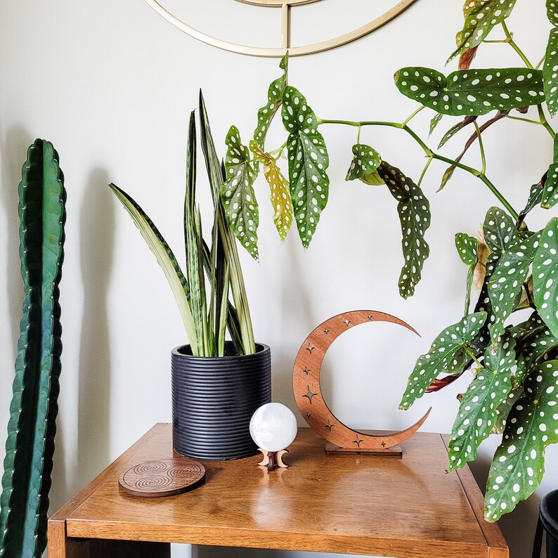 Wooden Crescent Moon and Stars Décor - 3 Sizes Available - Stand ...