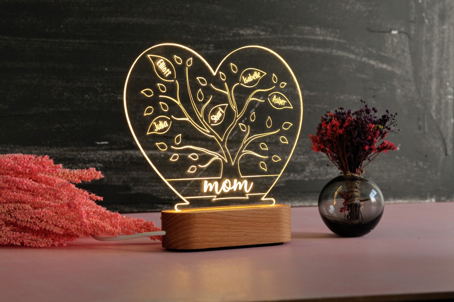 Personalized Mom Lamp Birthday Gift Idea for Mother | Etsy