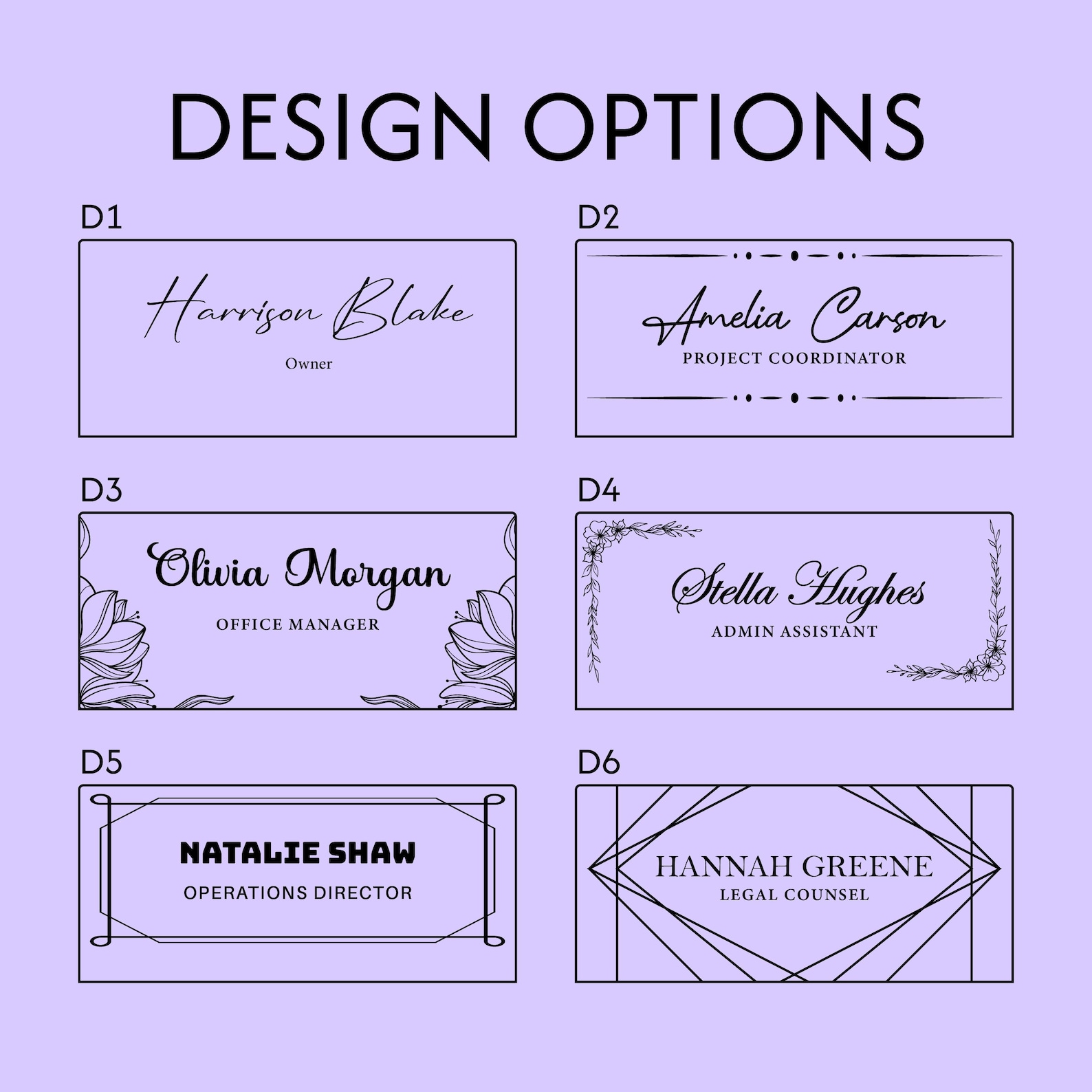 Custom Name Plate Night Light With Job Title, Personalized Office Desk ...