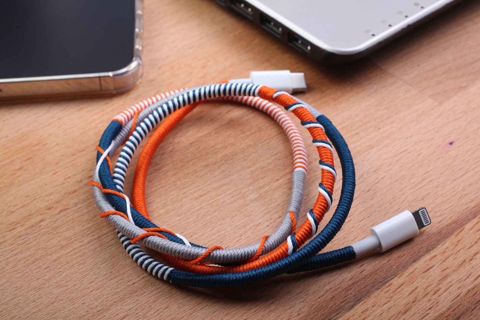 Handmade Colorful Charger Cable - Colleague Gift - Multicolor Charger ...
