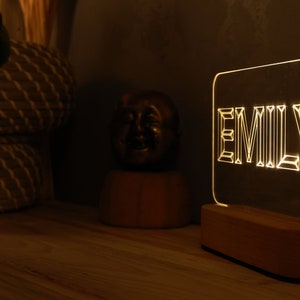 Personalized Name Night Light - Custom Led Lamp - Office Desk Name ...