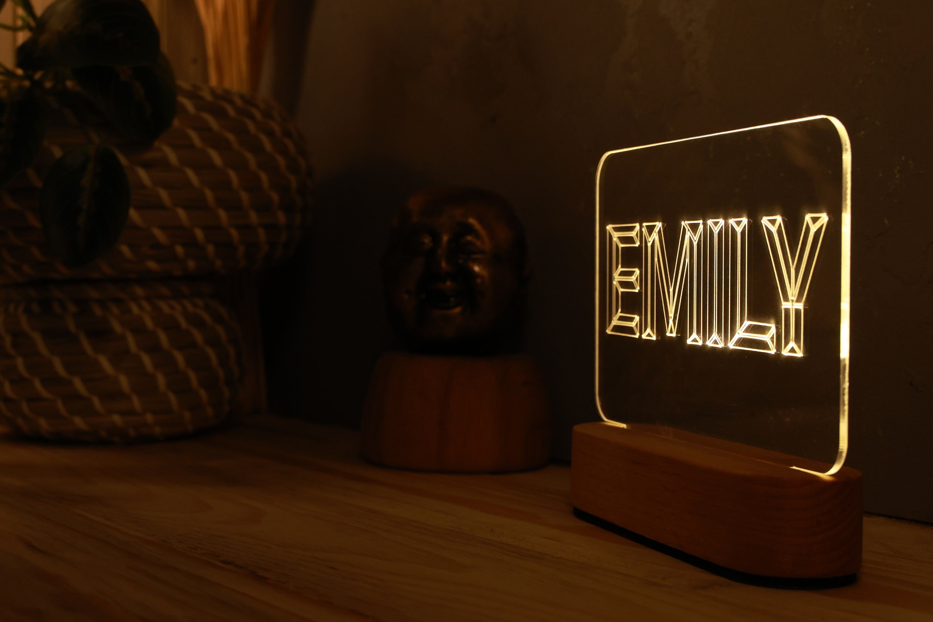 Personalized Name Night Light - Custom Led Lamp - Office Desk Name ...