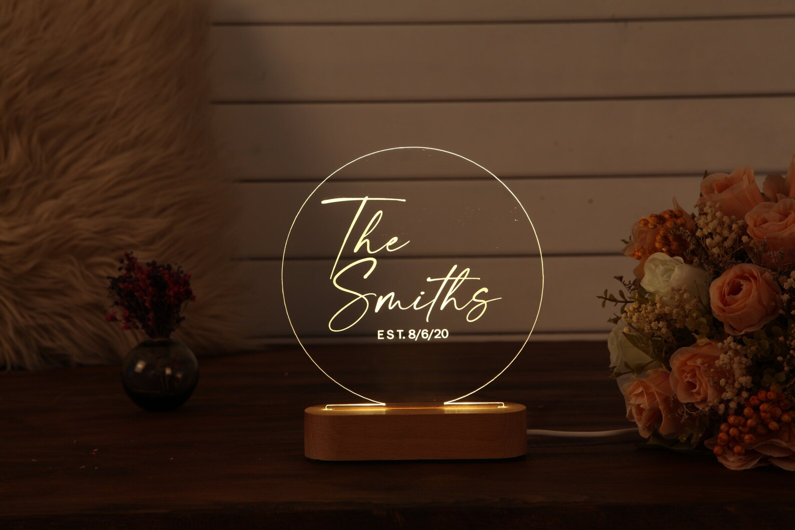 Personalized Night Light Home Decor Wedding Gift Ideas - Etsy