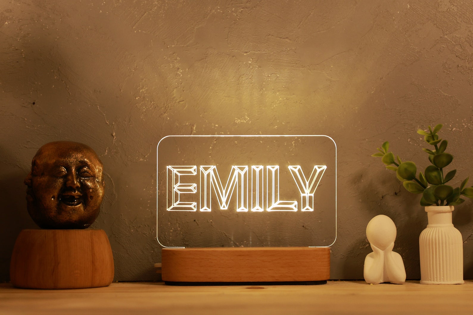 Personalized Name Night Light - Custom Led Lamp - Office Desk Name ...
