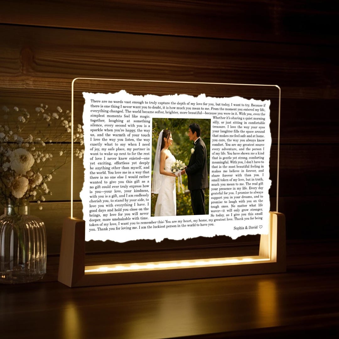 Custom Wedding Vows Sign With Printed Wedding Picture, Wedding ...