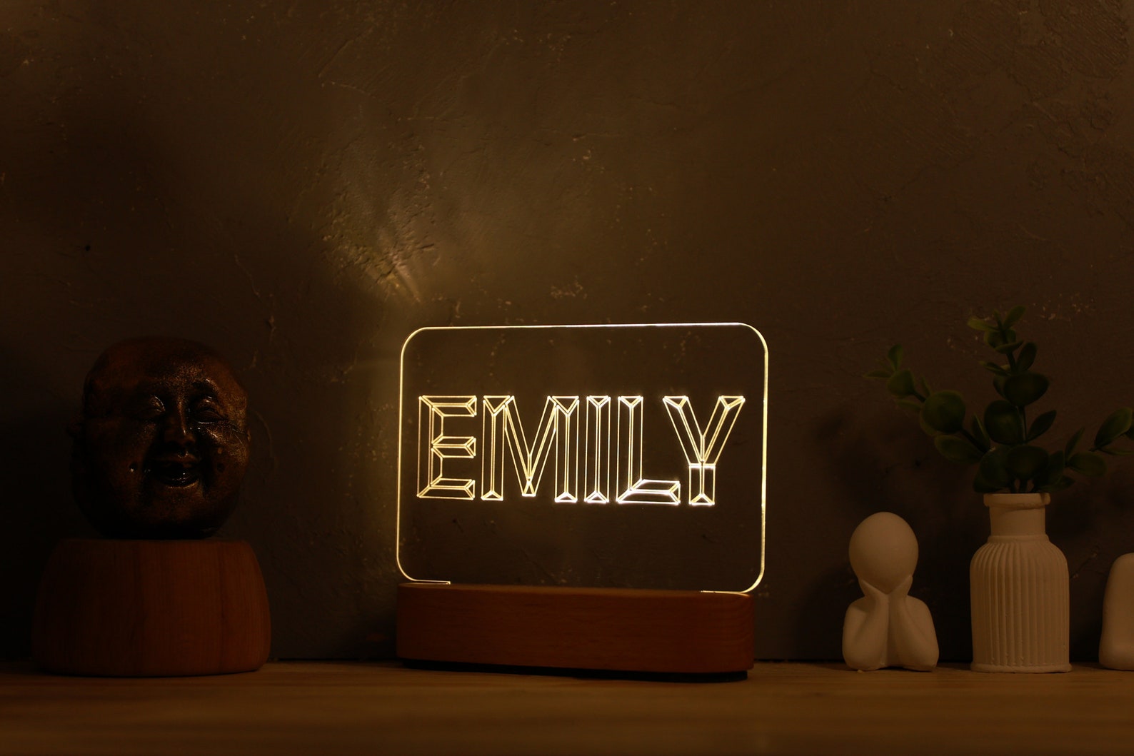 Personalized Name Night Light - Custom Led Lamp - Office Desk Name ...