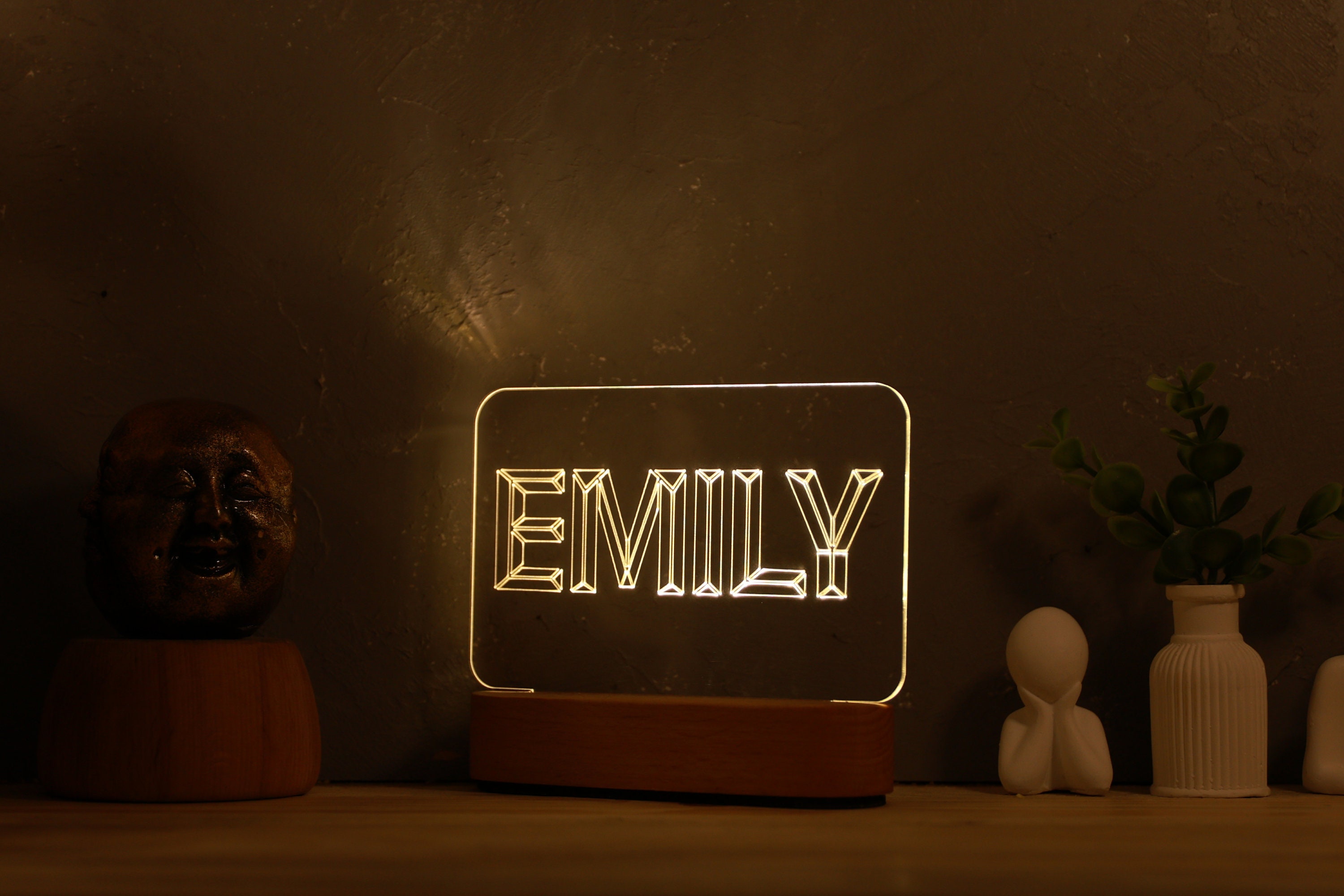Personalized Name Night Light - Custom Led Lamp - Office Desk Name ...