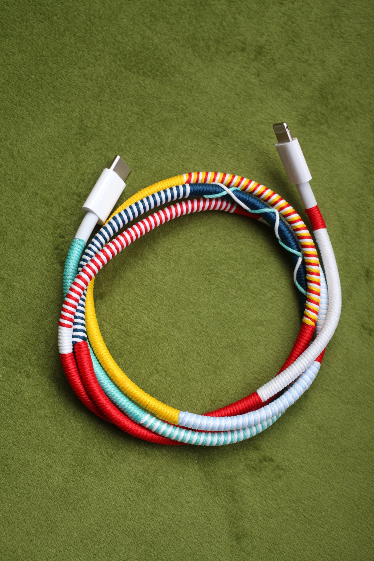 Handmade Colorful Charger Cable - Colleague Gift - Multicolor Charger ...
