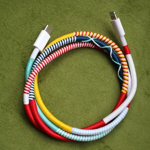 Handmade Colorful Charger Cable - Colleague Gift - Multicolor Charger ...